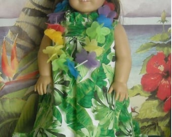 18” Doll Hawaiian Holoku Dress - Etsy