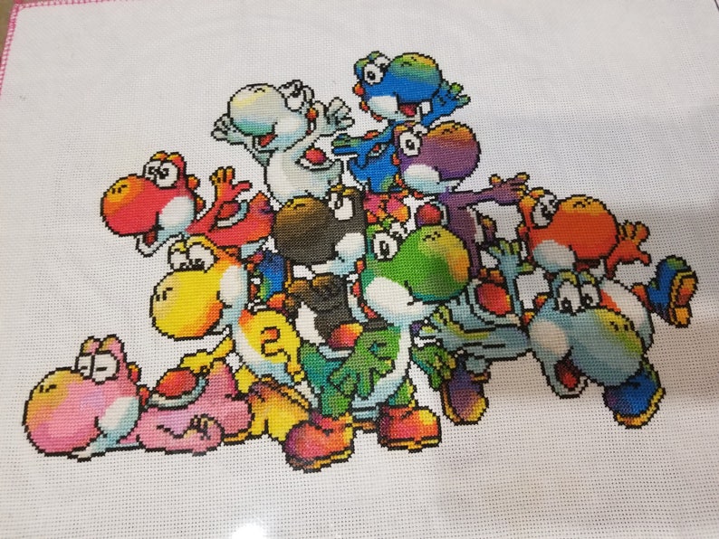Pile of Yoshis Cross Stitch Pattern - Etsy