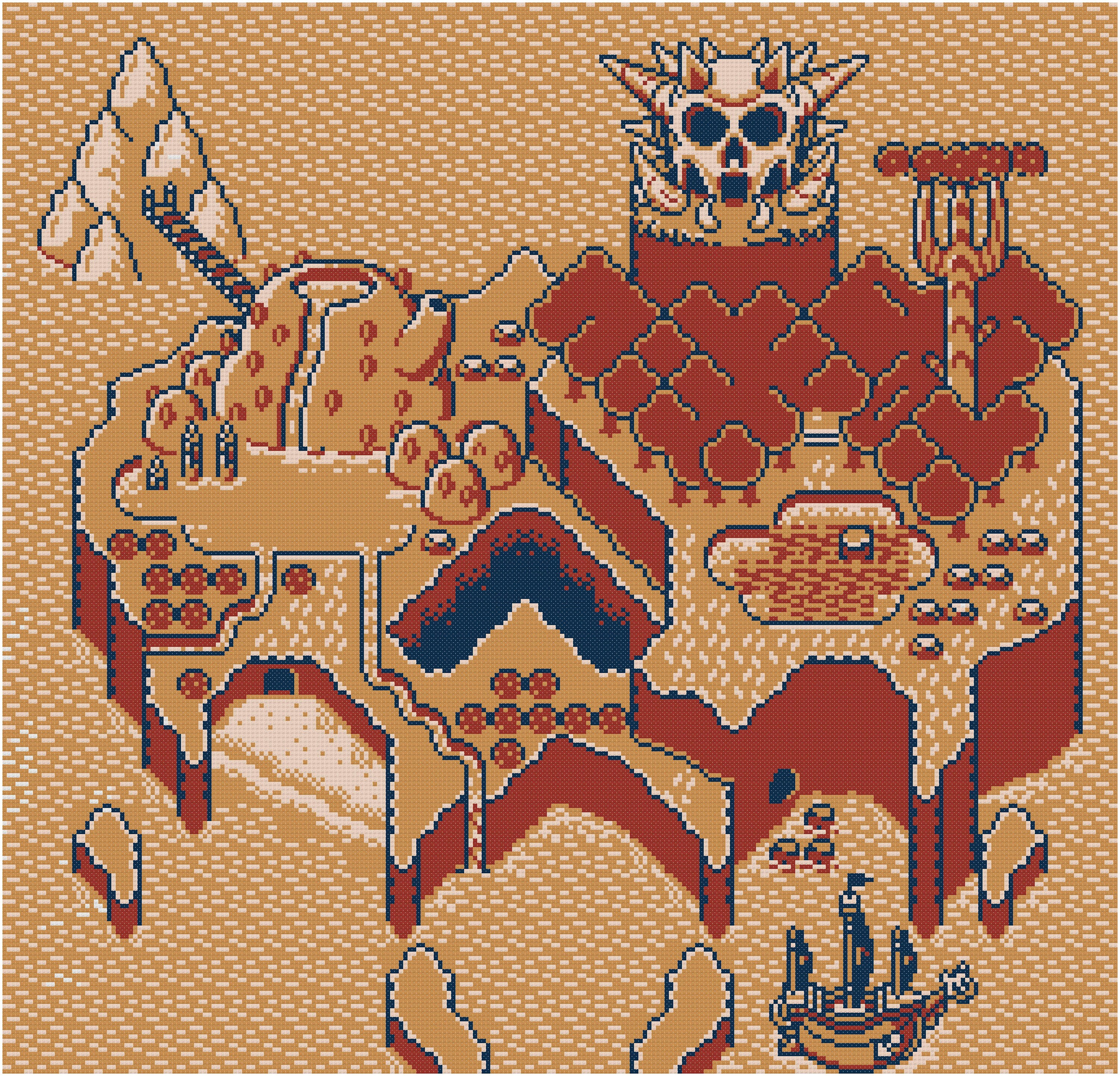 Wario Land World Map Cross Stitch Map - Etsy