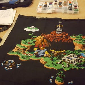 Super Mario RPG World Map V2 Cross Stitch Pattern - Etsy