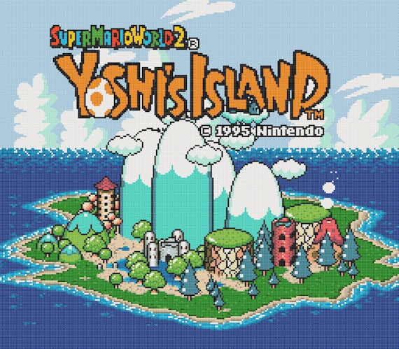 Yoshi's Island Title Screen Cross Stitch Pattern | Etsy
