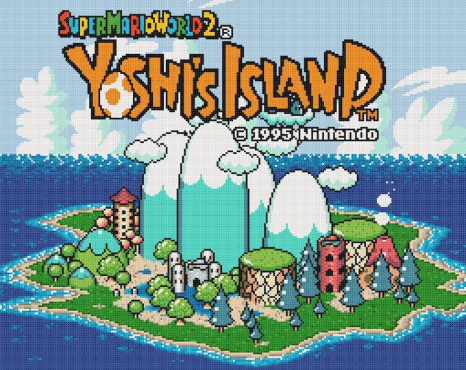 Super Mario World Yoshi's Island Map -- Cross Stitch Pattern! - Etsy Canada