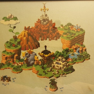 Super Mario RPG World Map V2 Cross Stitch Pattern - Etsy