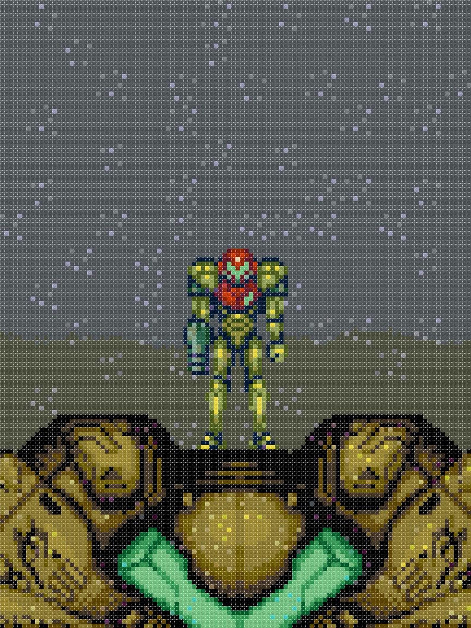 Super Metroid Zebes Landing Cross Stitch Pattern - Etsy