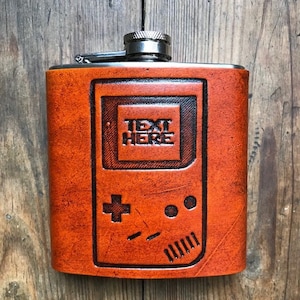 Custom Gameboy Leather Flask, Nintendo Retro Video Games Gift, Video ...