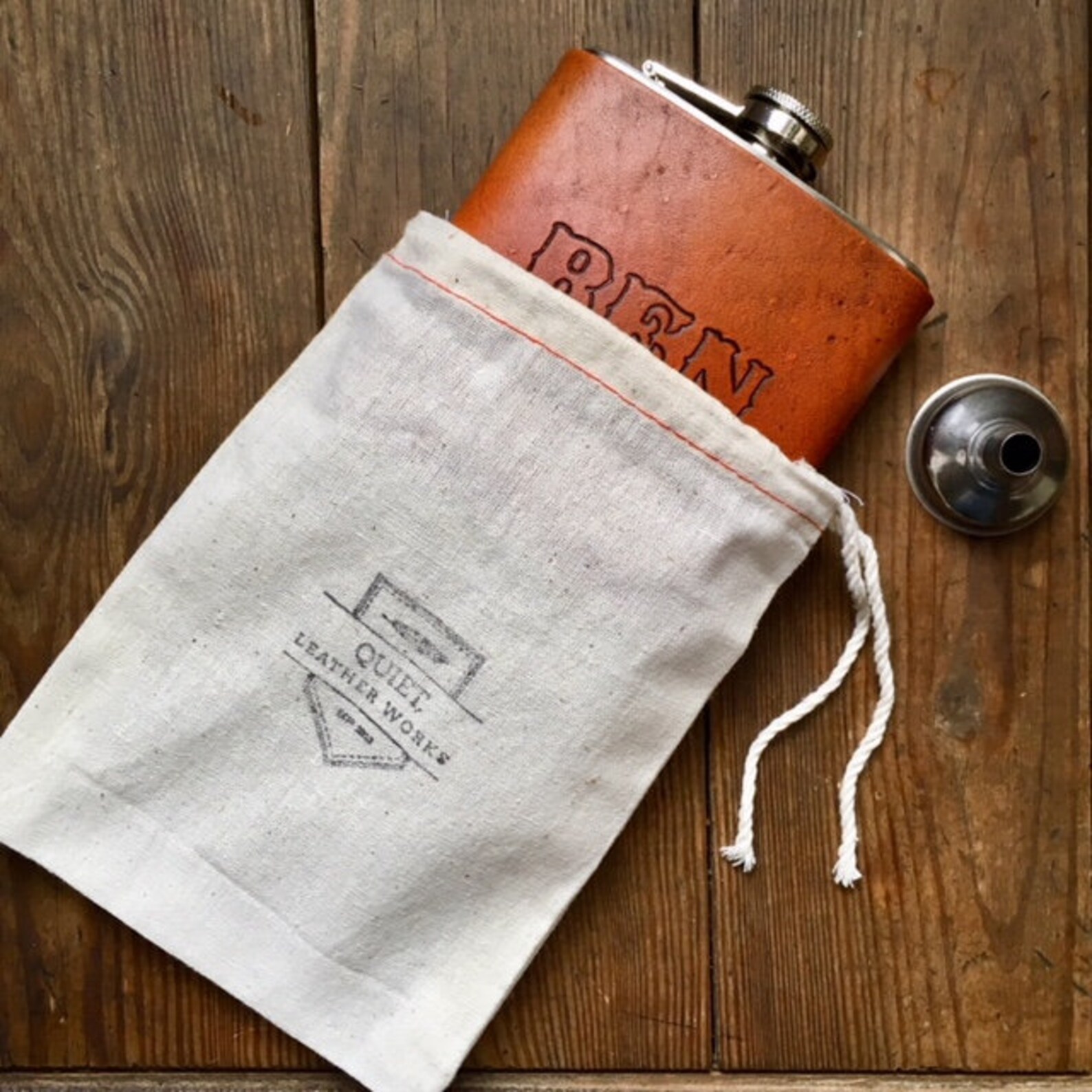 Personalized Flask, Monogram Flask, Wedding Leather Flask, Custom ...
