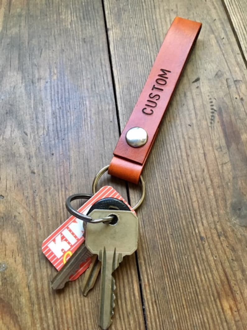 Leather Key Fob Leather Keychain Leather Key Holder Custom | Etsy