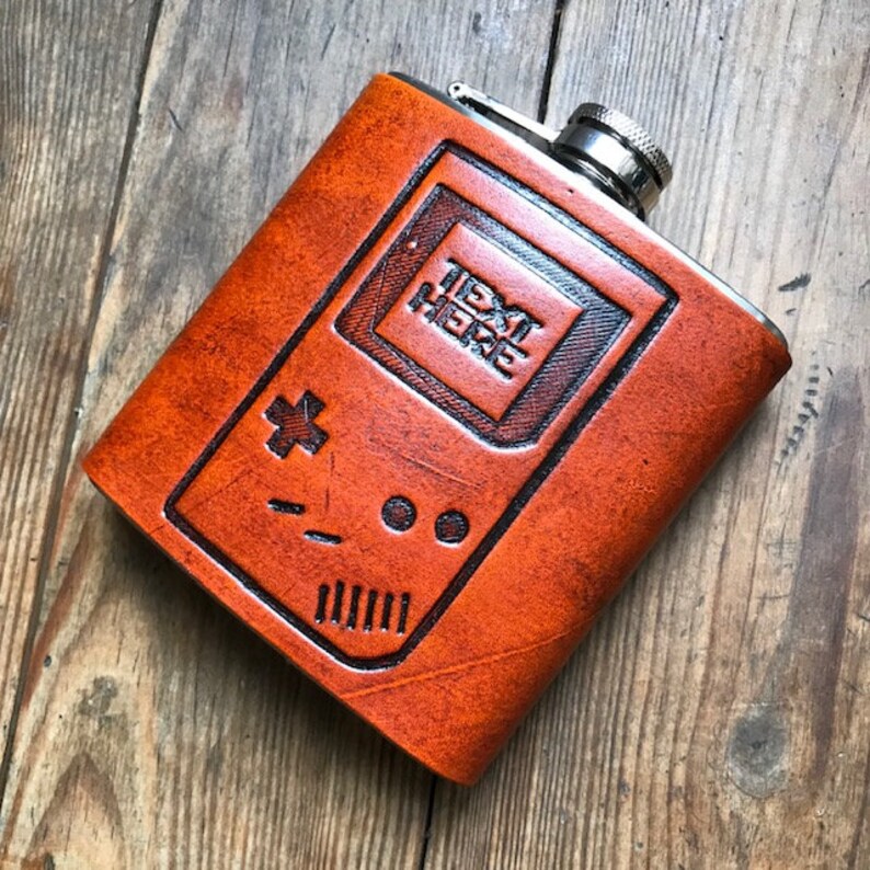 Custom Gameboy Leather Flask Nintendo Retro Video Games Gift | Etsy