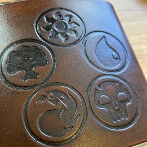 Magic the Gathering Flask, MTG Leather Handmade Flask, WUBRG Gift ...