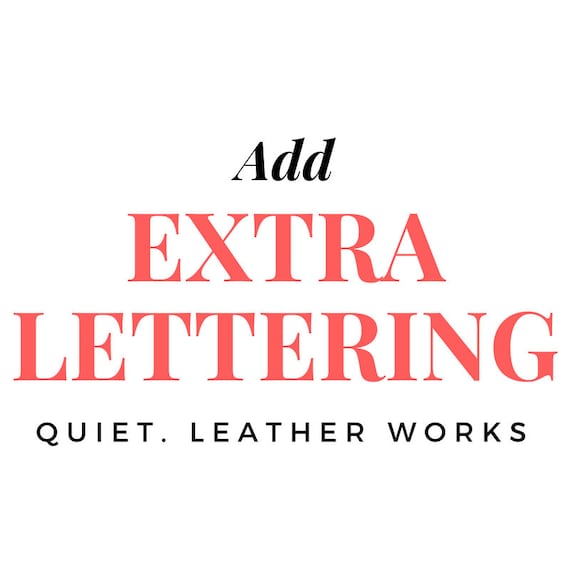 5 Dollars Add Extra Custom Lettering to Your Product - Etsy