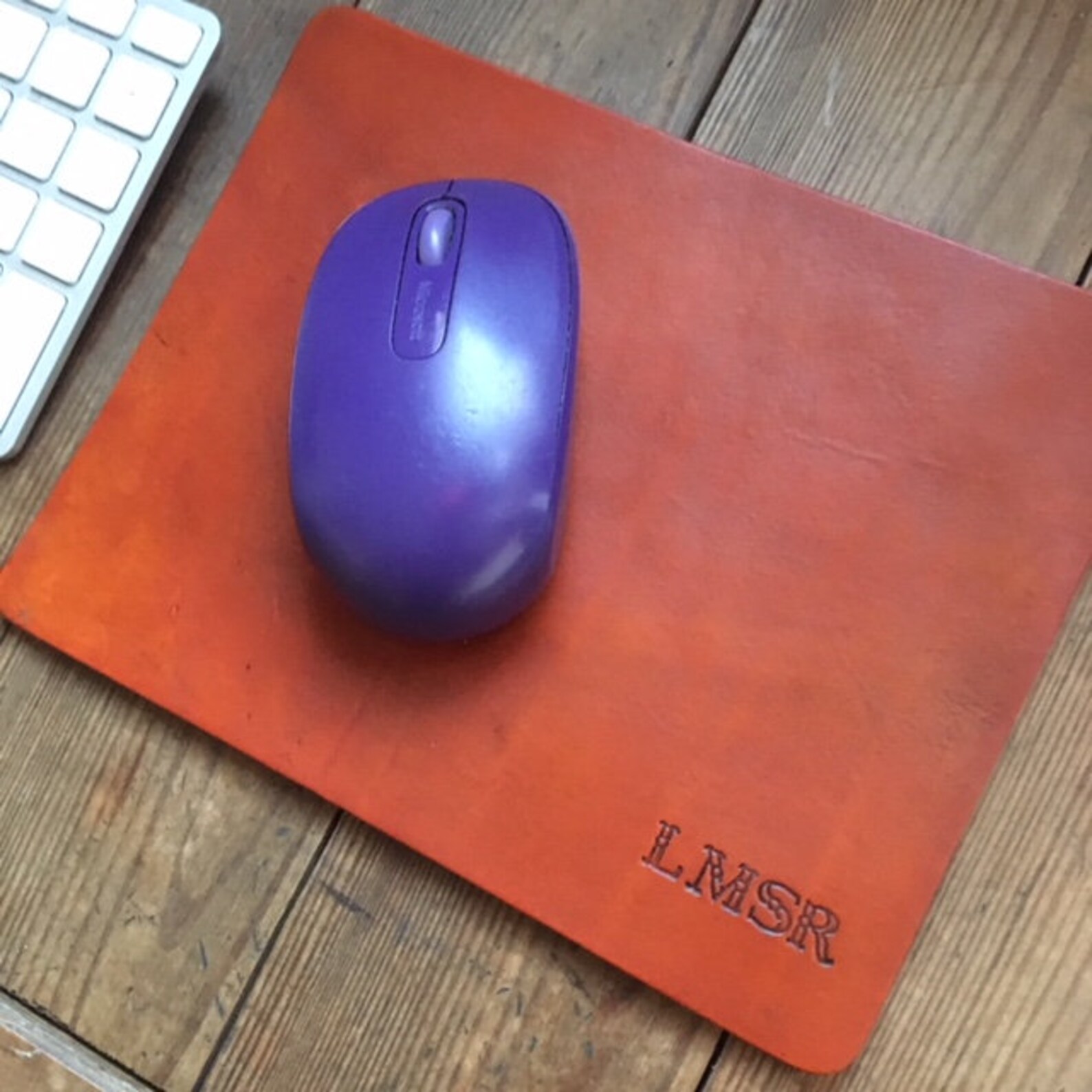 Custom Personalized Leather Travel Mouse Pad Fathers Day Gift - Etsy