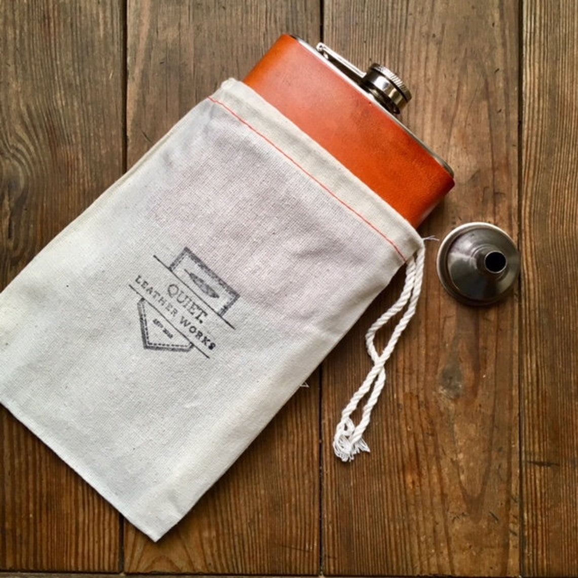 Rose Flower Stamped Flask, Elegant Leather Flask, Leather Flask, All ...