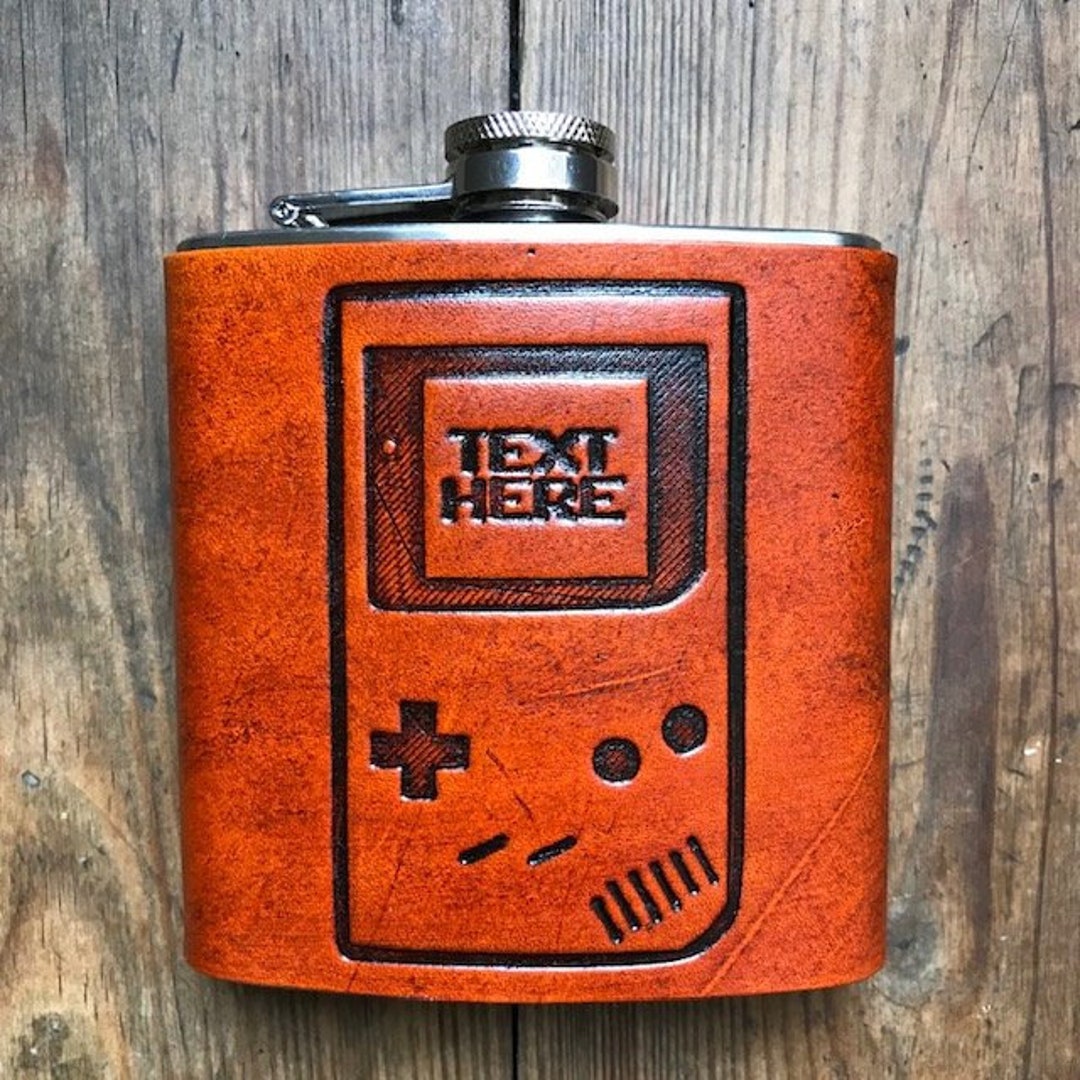 Custom Gameboy Leather Flask, Nintendo Retro Video Games Gift, Video ...