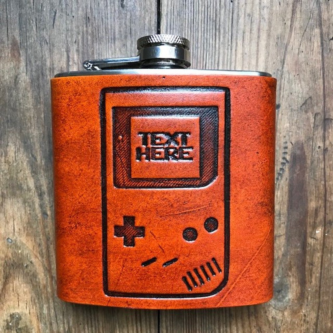 Custom Gameboy Leather Flask Nintendo Retro Video Games Gift | Etsy