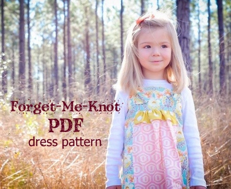 Forget-me-knot - Girl's Knot Dress Pattern PDF. Sewing Pattern for ...