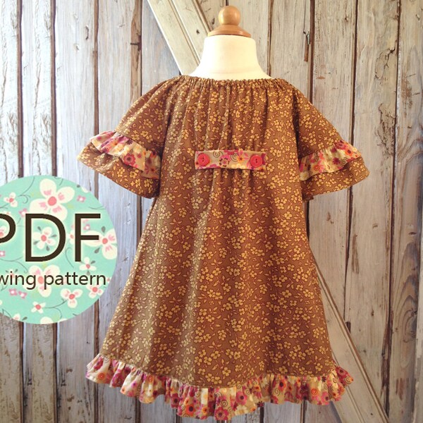 Girls Peasant Dress - Etsy