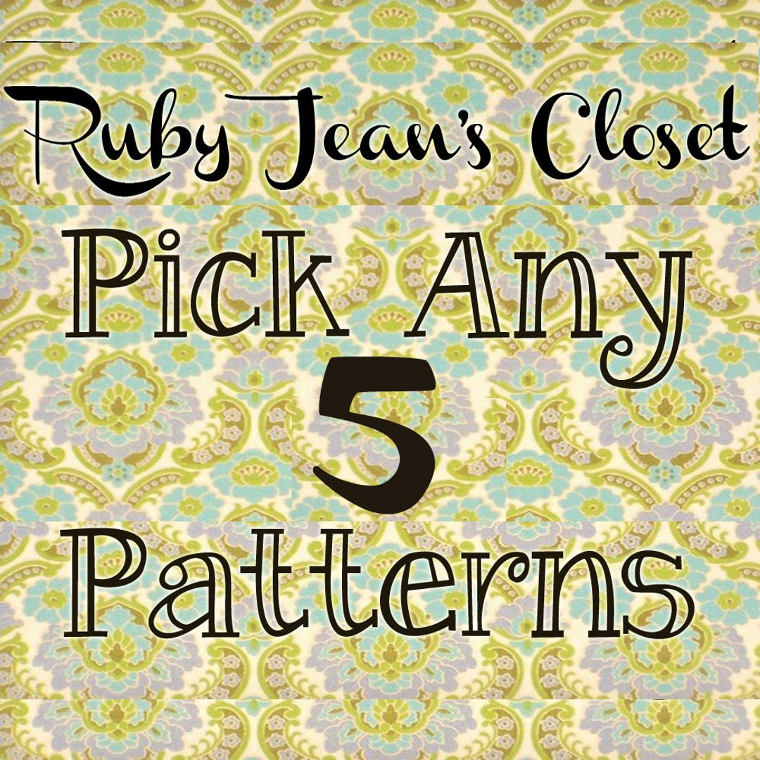 SALE Pick Any 5 Patterns From Ruby Jean's Closet and SAVE - Etsy
