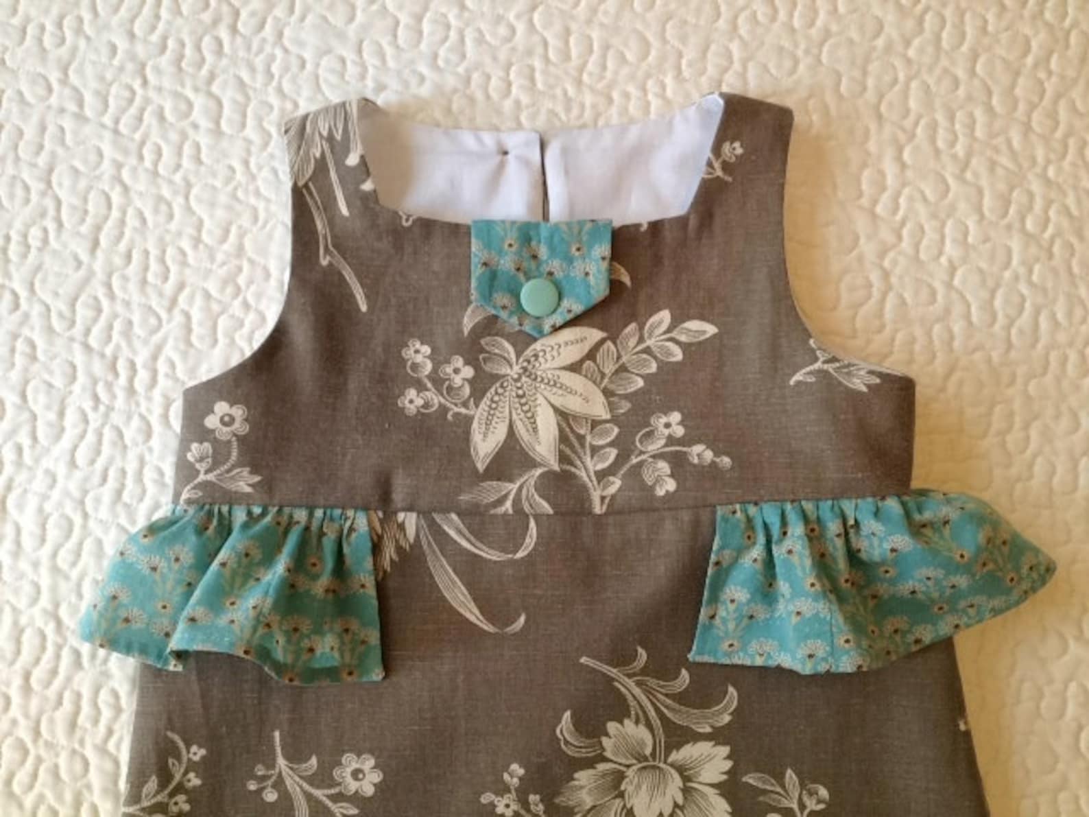 Maddie - Girl's Ruffled Dress Pattern PDF. Girl Kid Toddler Child ...