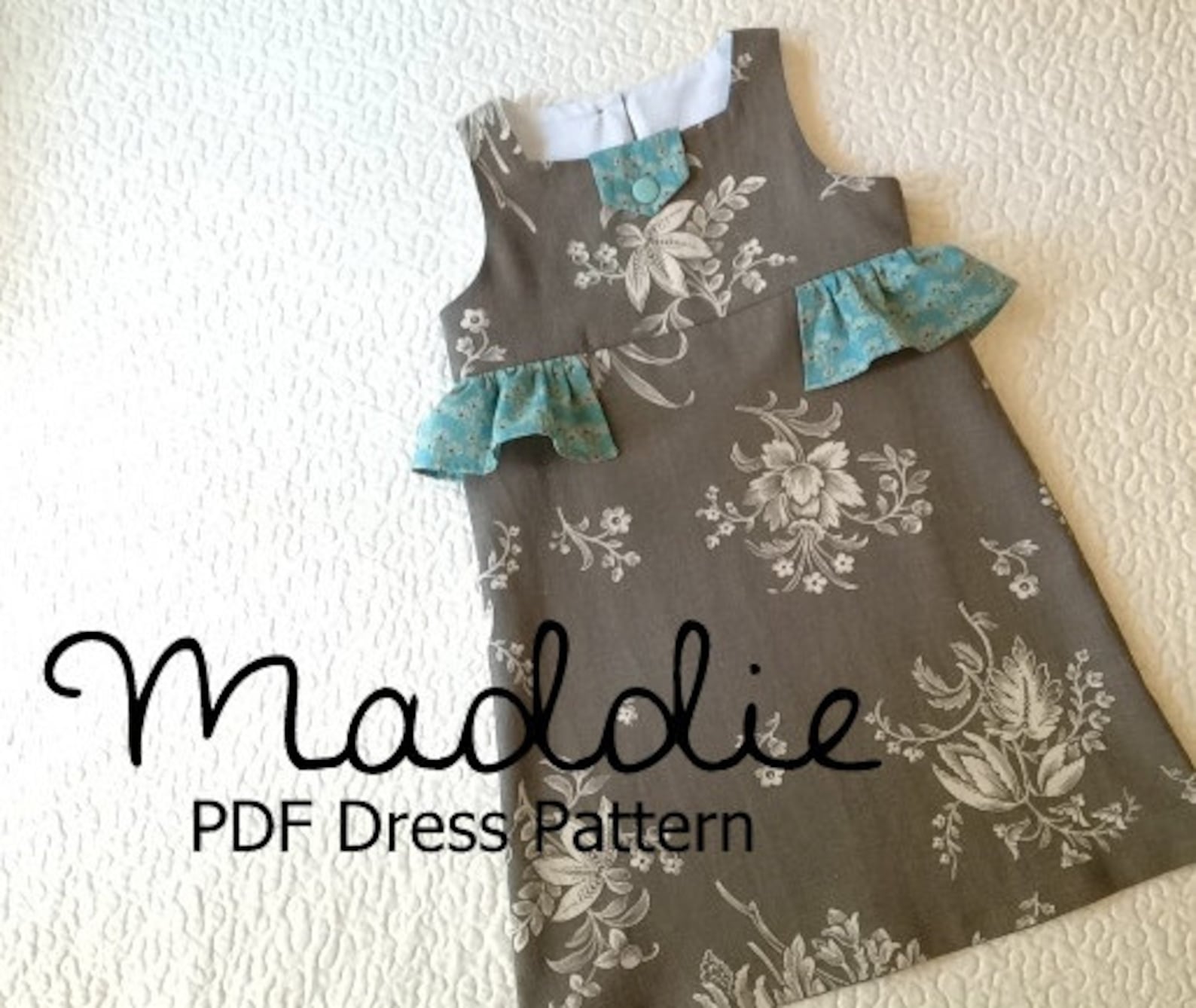 Maddie - Girl's Ruffled Dress Pattern PDF. Girl Kid Toddler Child ...
