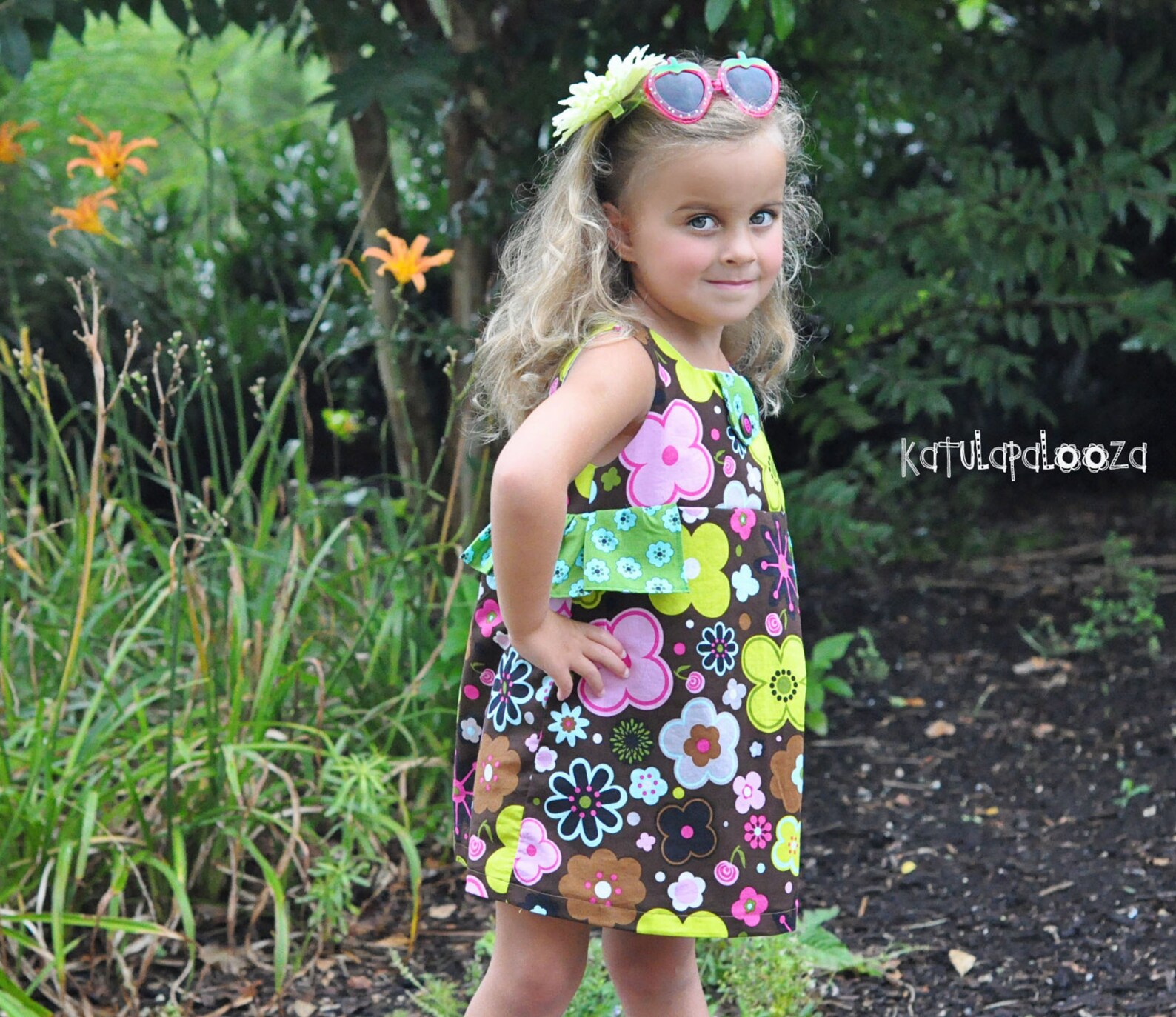 Maddie - Girl's Ruffled Dress Pattern PDF. Girl Kid Toddler Child ...