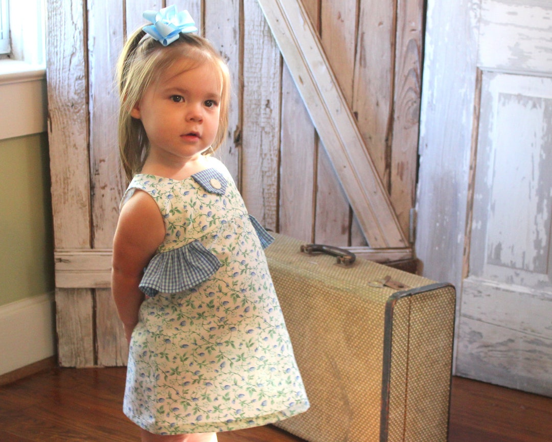Maddie - Girl's Ruffled Dress Pattern PDF. Girl Kid Toddler Child ...