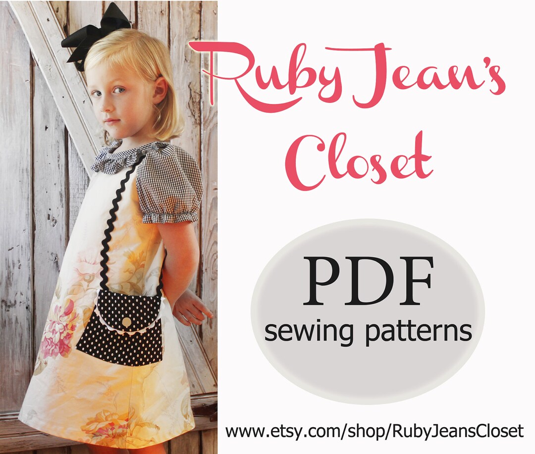 Uptown Girl - Girl's A-line Dress Pattern PDF. Sewing Pattern for Girls ...