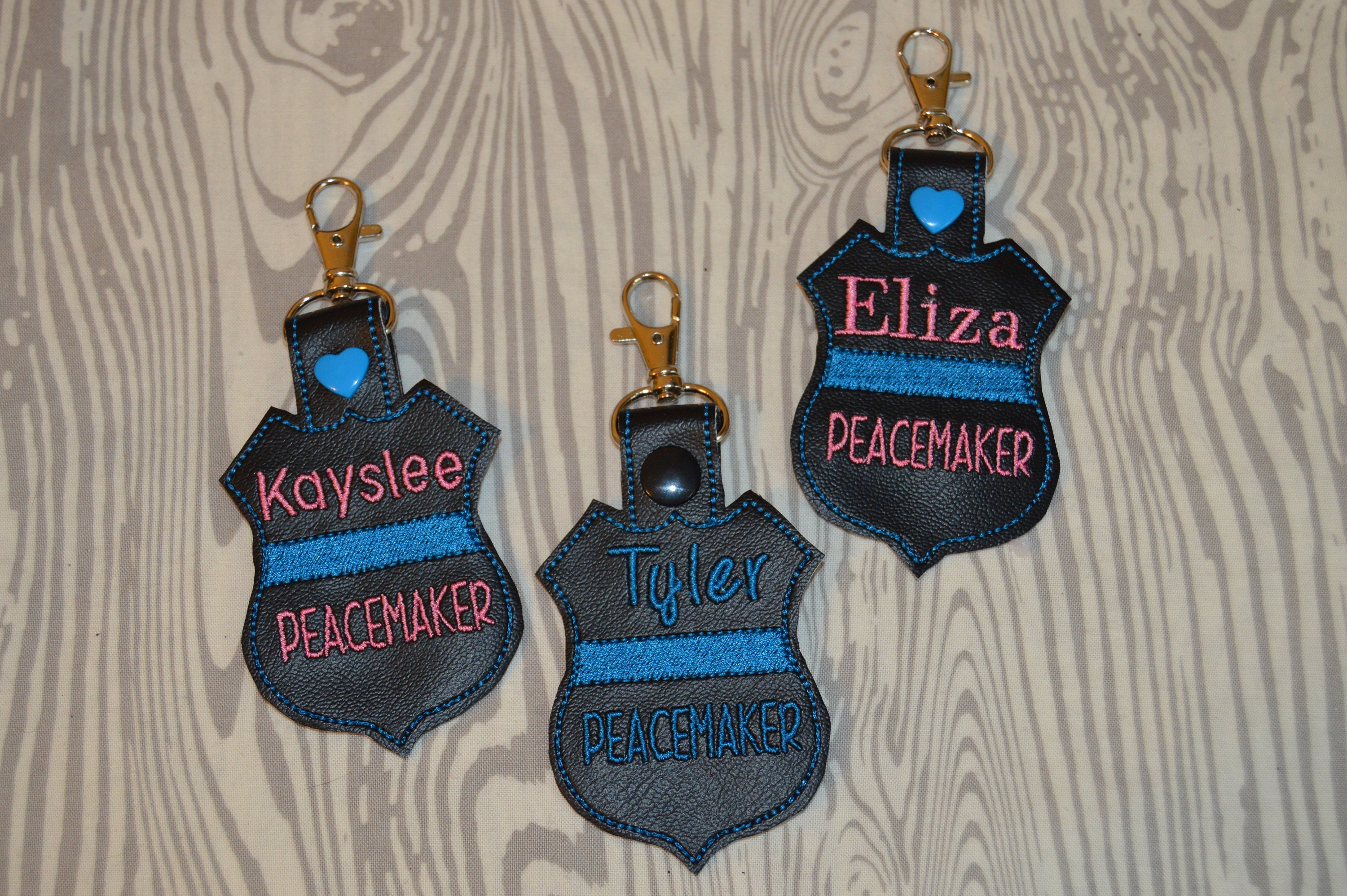 Vinyl Embroidered Police Key Chain Law Enforcement | Etsy