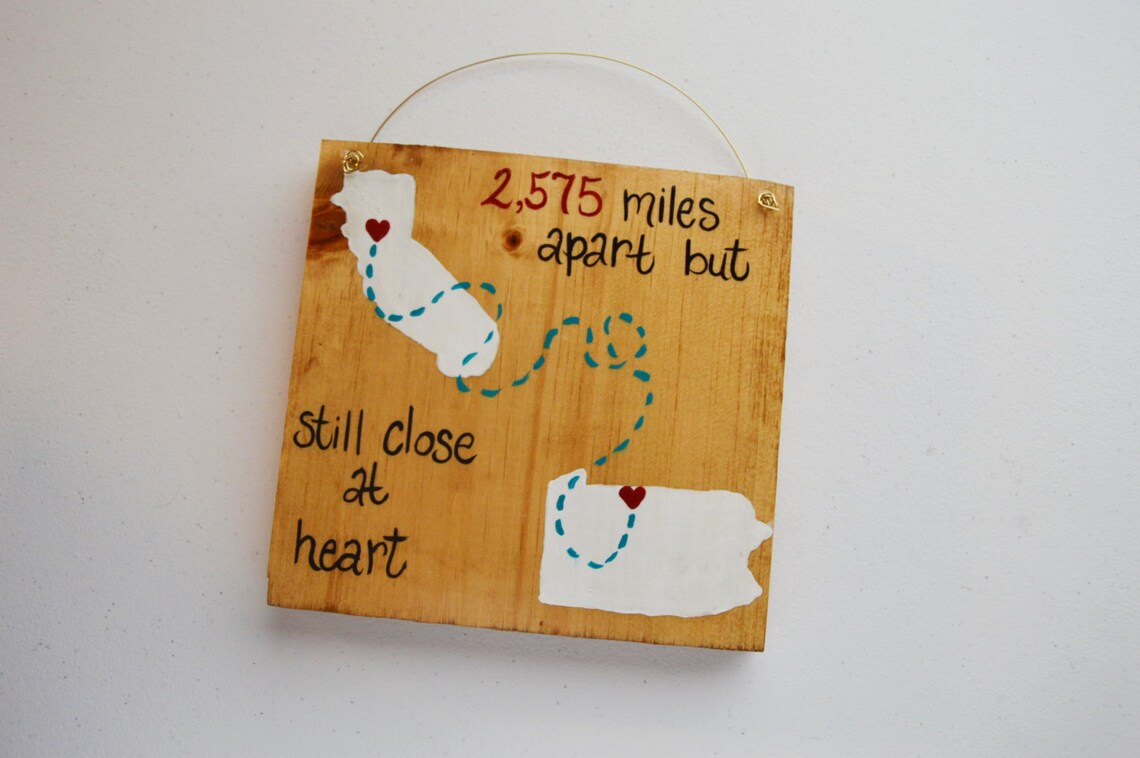 Best Friend Gift Wood Friendship Sign Long Distance Sign - Etsy