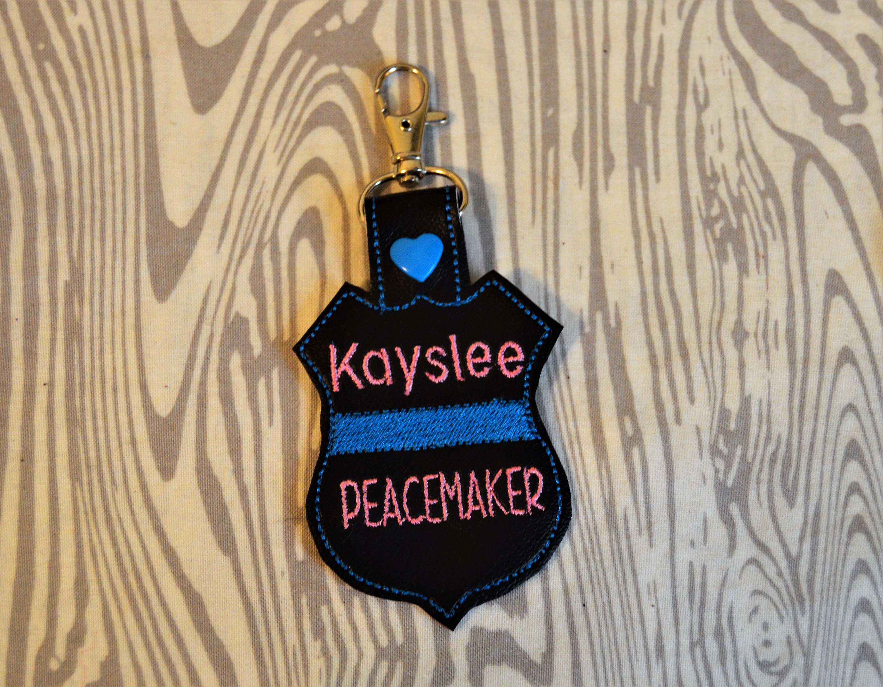 Vinyl Embroidered Police Key Chain Law Enforcement | Etsy