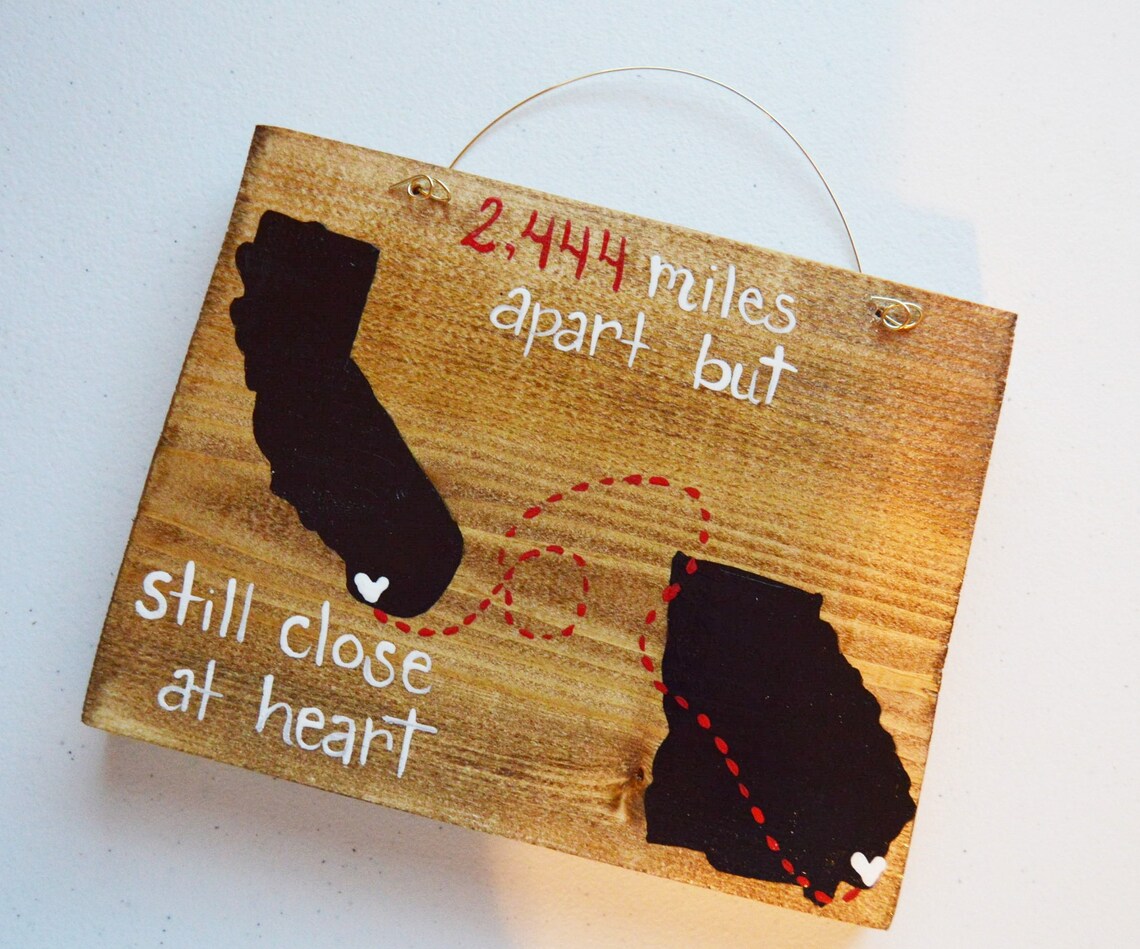 Best Friend Gift Wood Friendship Sign Long Distance Sign - Etsy