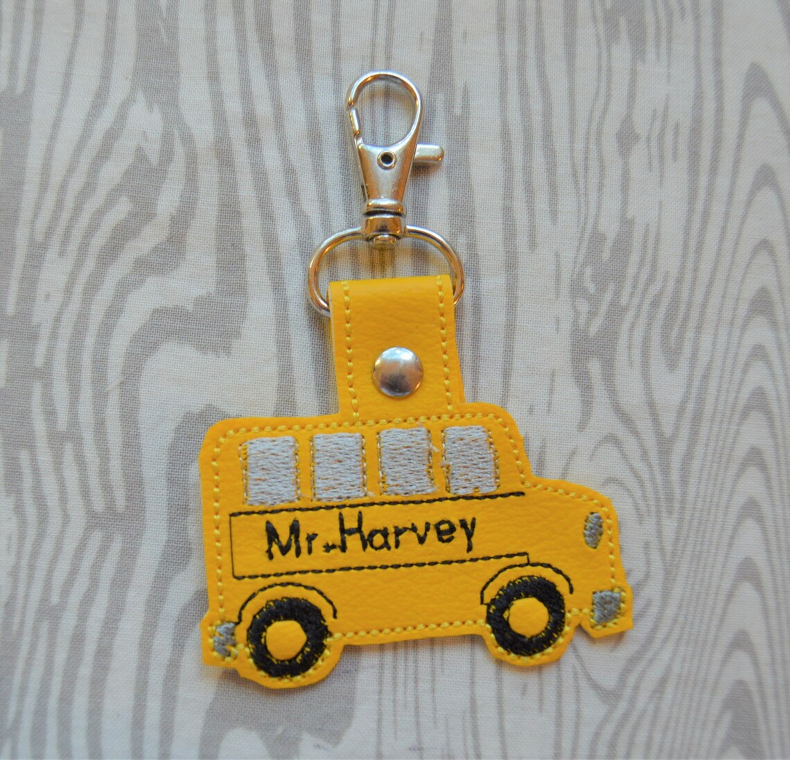 Personalized Yellow School Bus Keychain End of School Gifts | Etsy