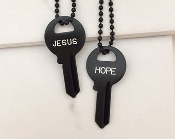 Christian Key Necklace - Etsy