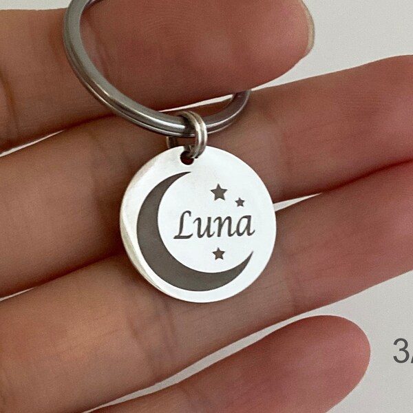 Moon Dog Tag - Etsy