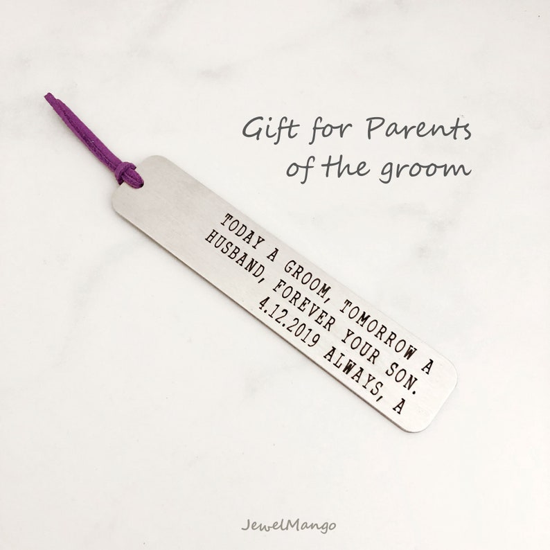 Wedding Gift for Parents Keepsake Bookmark Gifts for Father - Etsy