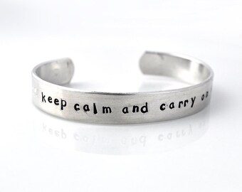 Personalized Metal Cuff Bracelet Custom Bracelet Aluminum | Etsy