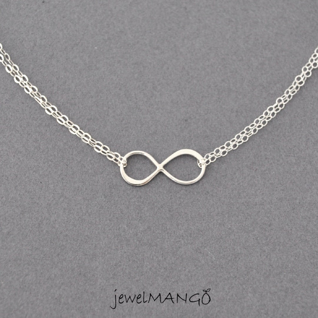 Sterling Silver Infinity Necklace, Everyday Necklace, Infinity Jewelry ...