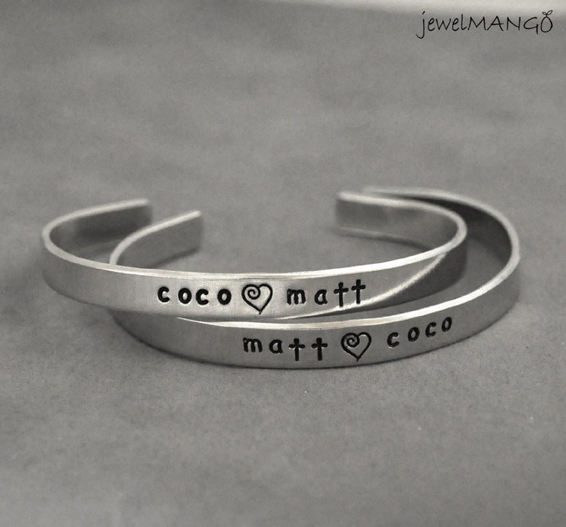 Personalized metal cuff bracelet custom bracelet aluminum | Etsy