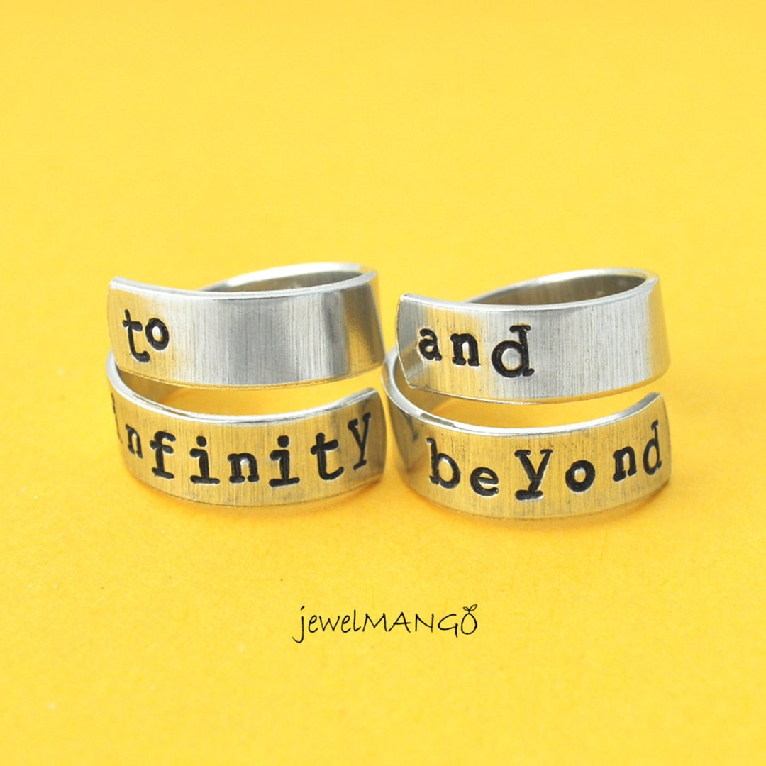 To Infinity and Beyond Ring Set,personalized Ring, Infinity Ring, Best ...