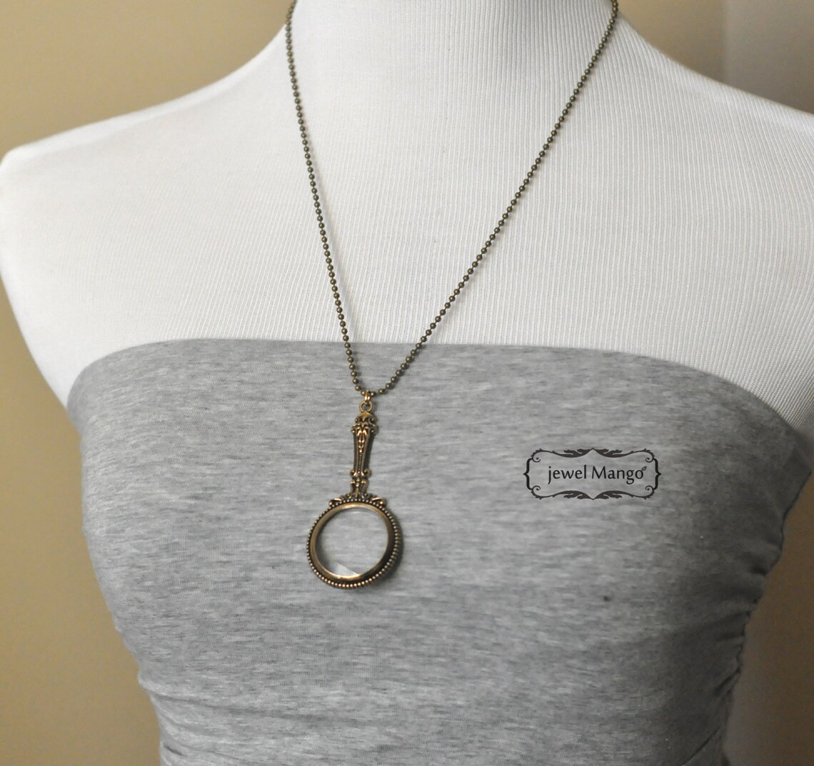 Magnifying Glass Necklace, Real Magnifying, Vintage, Antique, Gifts for ...