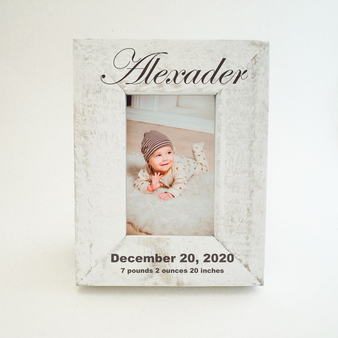 Custom Baby Picture Frame, Personalized Baby Photo Frame, Nursery ...