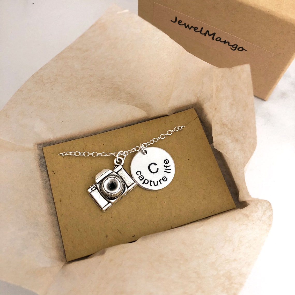 Camera Necklace, Personalized Initial Camera Necklace, Capture Life ...