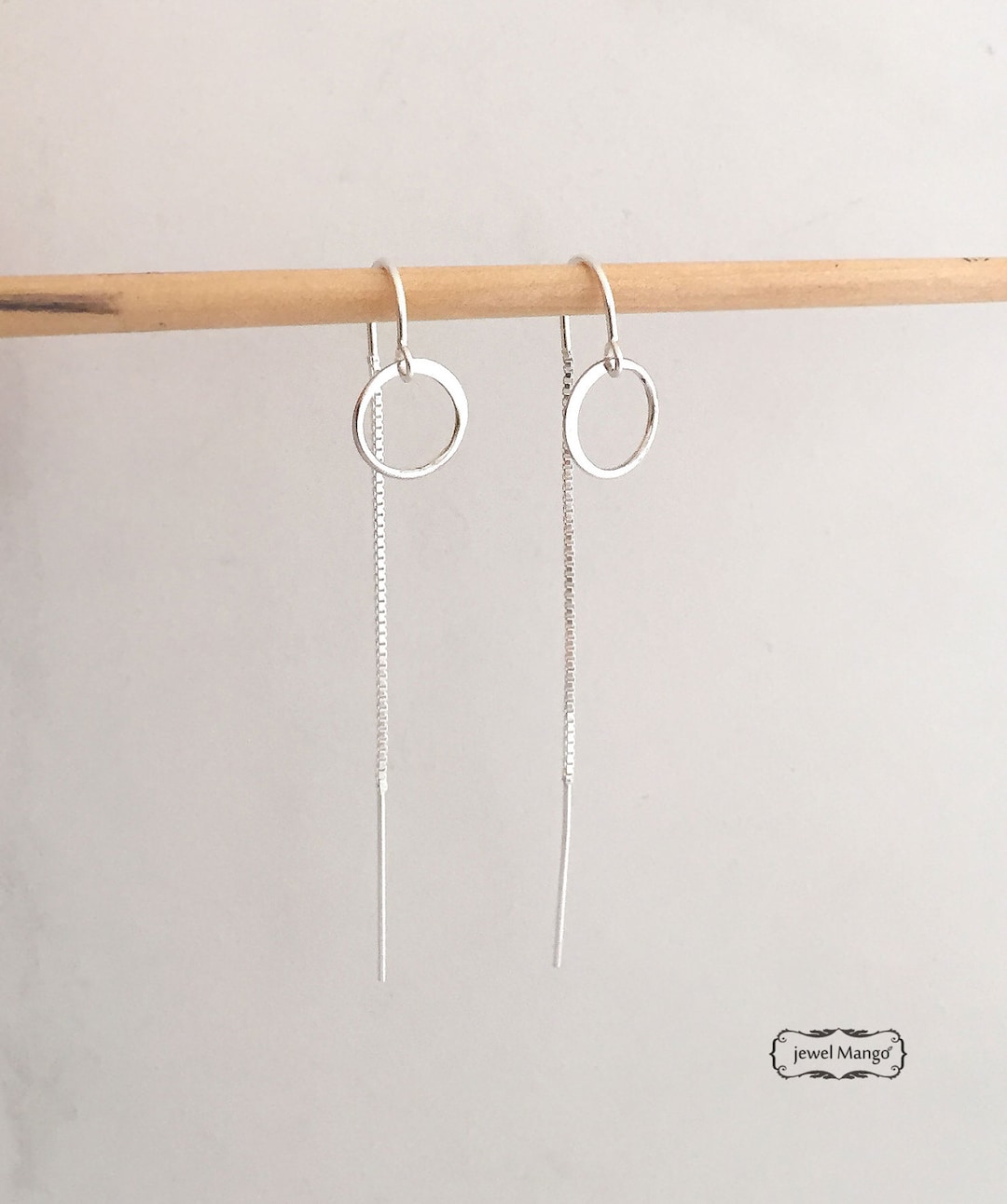 Thread Earrings, Threader Earrings, Long Thread Earrings, Sterling ...