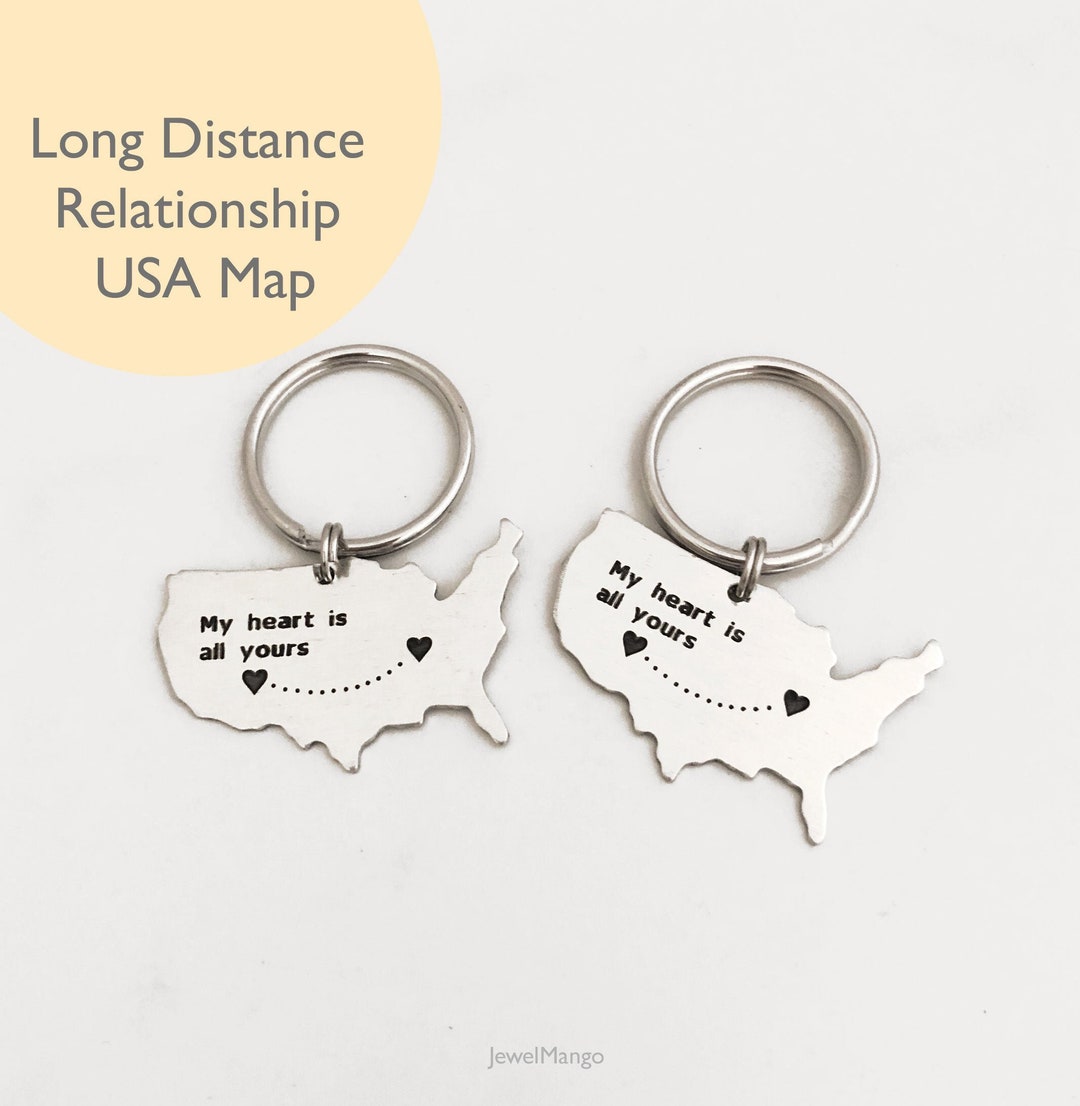 Long Distance Key Chains, Long Distance Relationship United States ...
