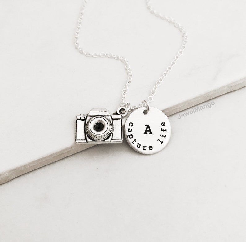 Camera Necklace, Personalized Initial Camera Necklace, Capture Life ...