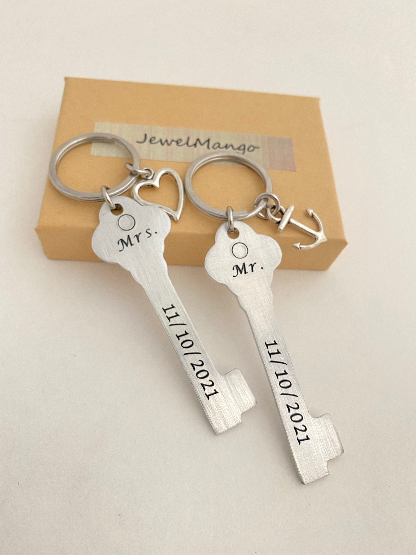 Wedding Gift Key Chain, COUPLE Key Chain, Mr. Mrs.,wedding, Anniversary ...