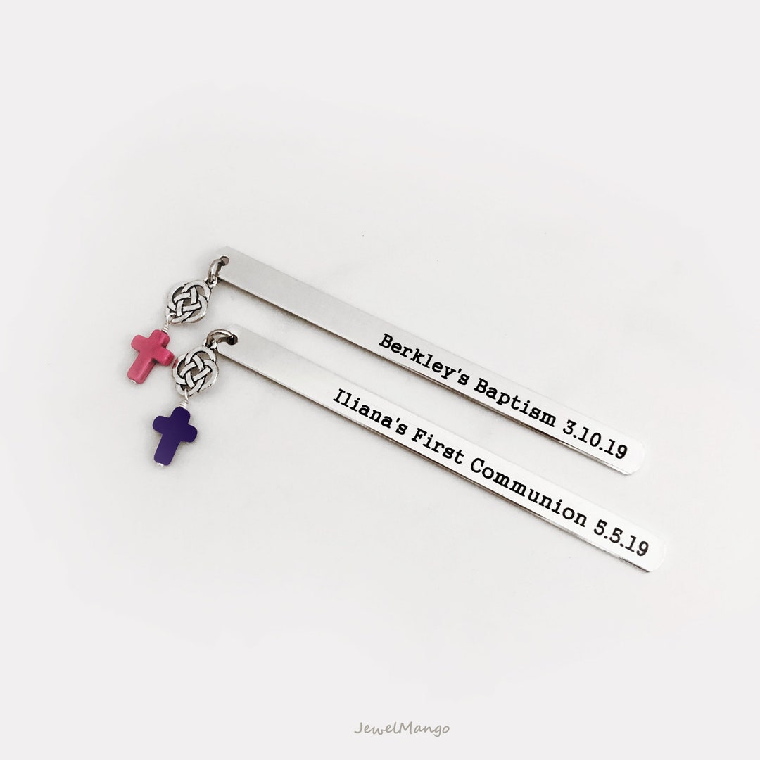 First Communion Gift, Baptism, Confirmation, Personalized Bookmark ...