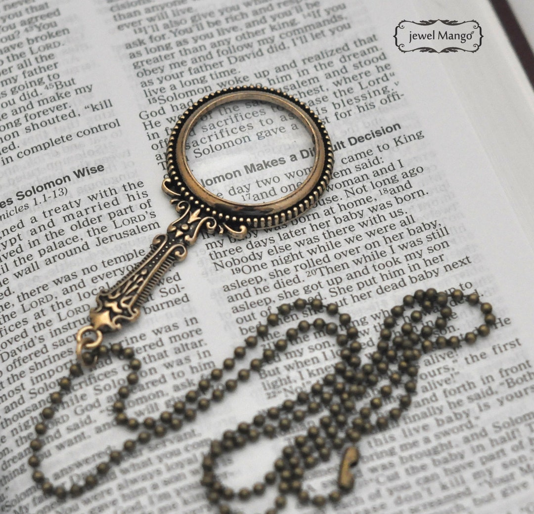 Magnifying Glass Necklace, Real Magnifying, Vintage, Antique, Gifts for ...