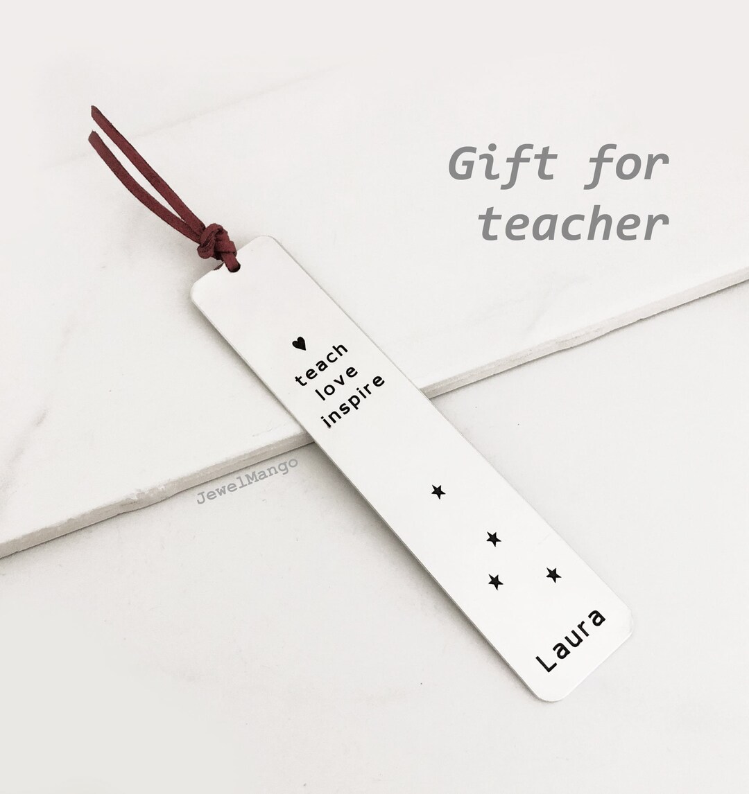 Teacher Gifts, Books, Gift Bookmark for Teacher, Gifts Personalized ...