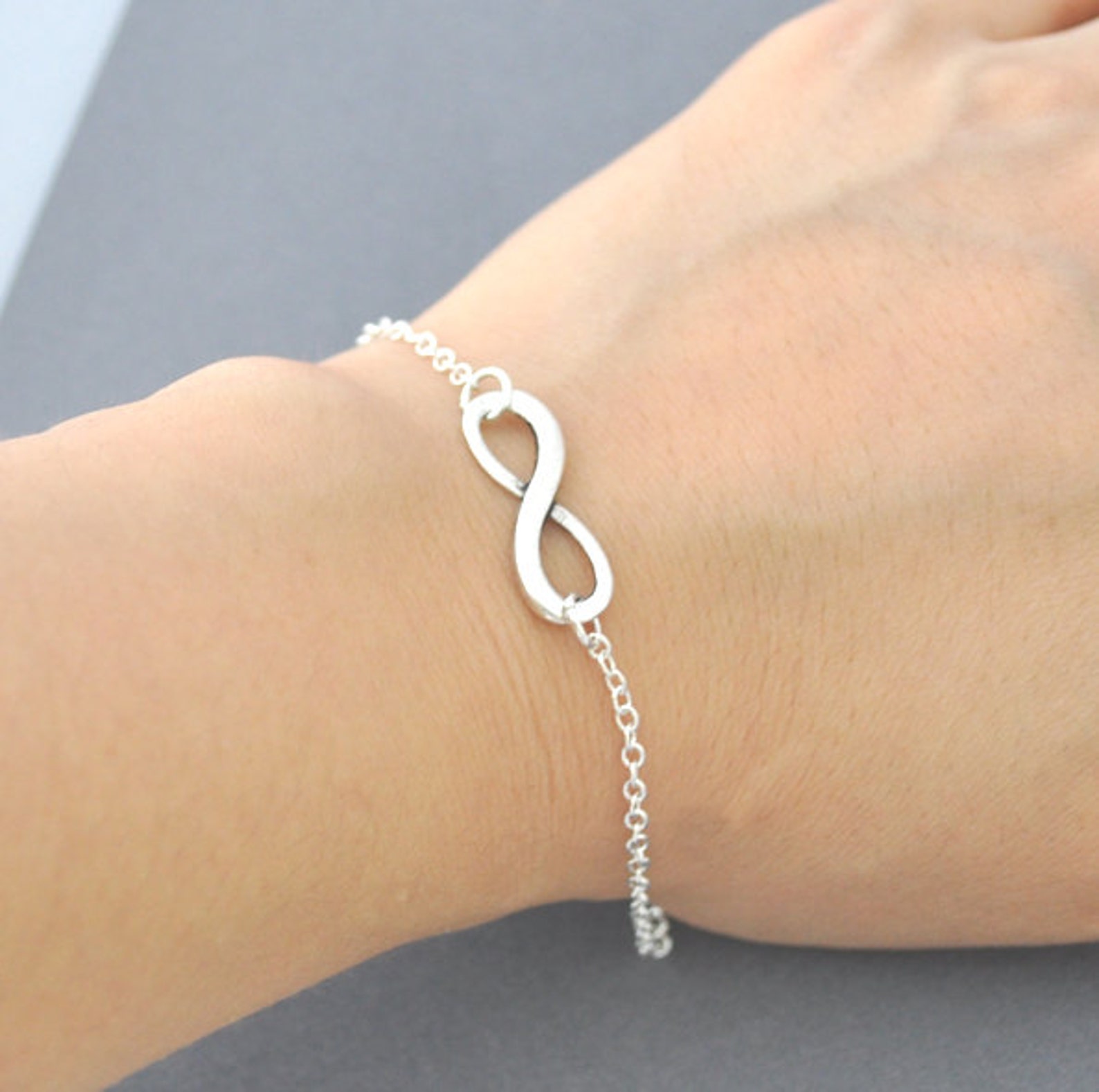 Silver Infinity Bracelet Everyday Jewelry Infinity Jewelry - Etsy