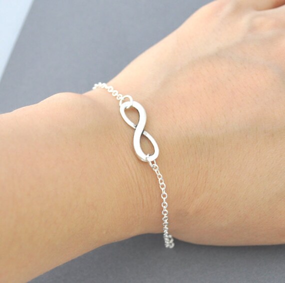 Silver Infinity Bracelet Everyday Jewelry Infinity Jewelry Etsy
